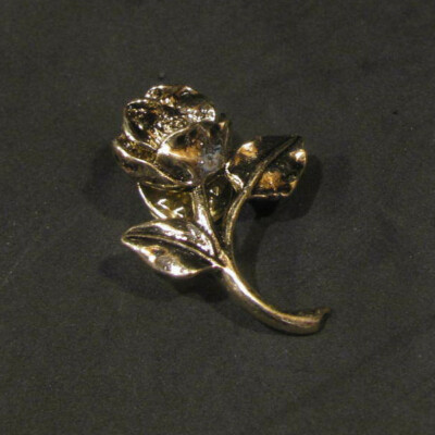 Gold Tone Stem Rose Flower Lapel Pin NEW Buy One Get one FREE | eBay