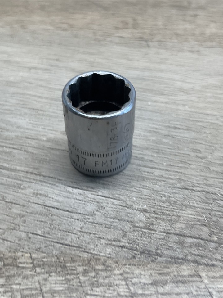 Snap On Tools 3/8" Drive Shallow 12 Point Metric Socket 17MM No. FM17 ...