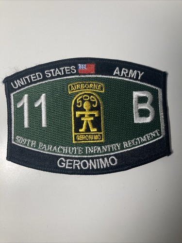 509 Geronimo Hat Patch 11B Parachute Infantry Regiment 5 Inches | eBay