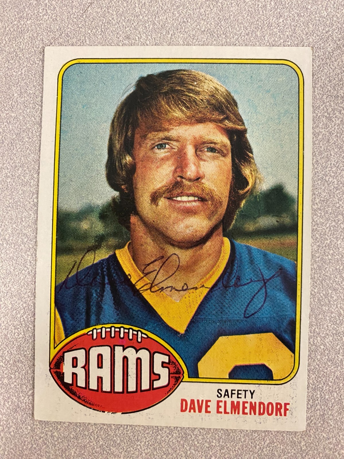 Dave Elmendorf signed LOS ANGELES RAMS card 1976 Topps | eBay