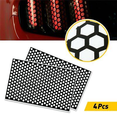 4pcs Honeycomb Car Tail Rear Light Cover Decal Sticker Tail-lamp US ...