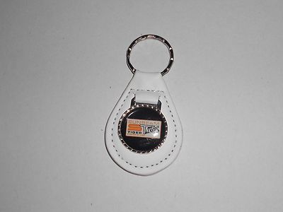 1960's SUNBEAM TIGER VINTAGE LOGO LEATHER KEYCHAIN KEYRING NEW WHITE ...