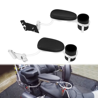 Passenger Armrest Chrome Arm Rest & Cup Holder Fit For Honda Goldwing ...