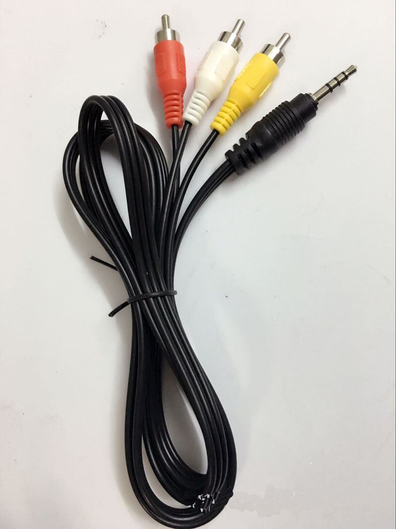 3.5mm Mini AV to 3 RCA Male Adapter Audio Video Camcorder Cable Cord ...