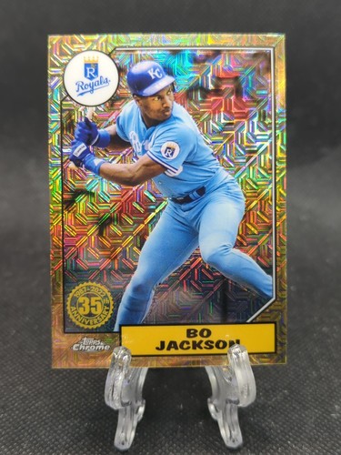 Bo Jackson 2022 Topps Chrome Silver Mojo Refractor 35th Anniversary # ...