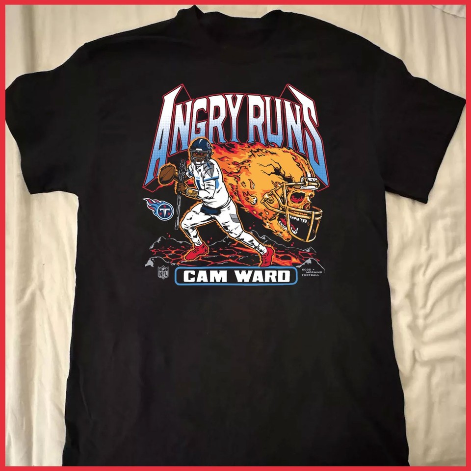 Cameron Ward Tennessee Titans Unisex Angry Runs Player Graphic Shirt ...