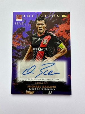 Topps Inception Bundesliga Michael Ballack Auto /49 Autograph ...