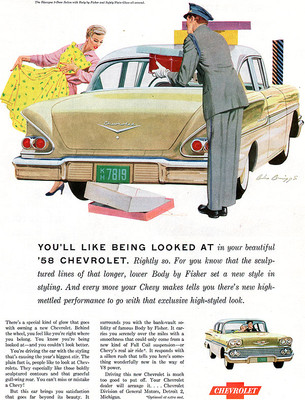 Austin Briggs Chevrolet Biscayne 2-Door Sedan LIKE BEING LOOKED AT 1958 ...