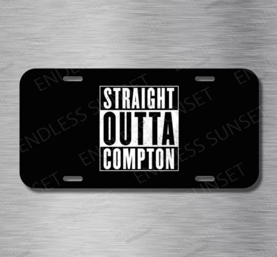Straight Outta Compton NWA California Los Angeles License Plate Front ...