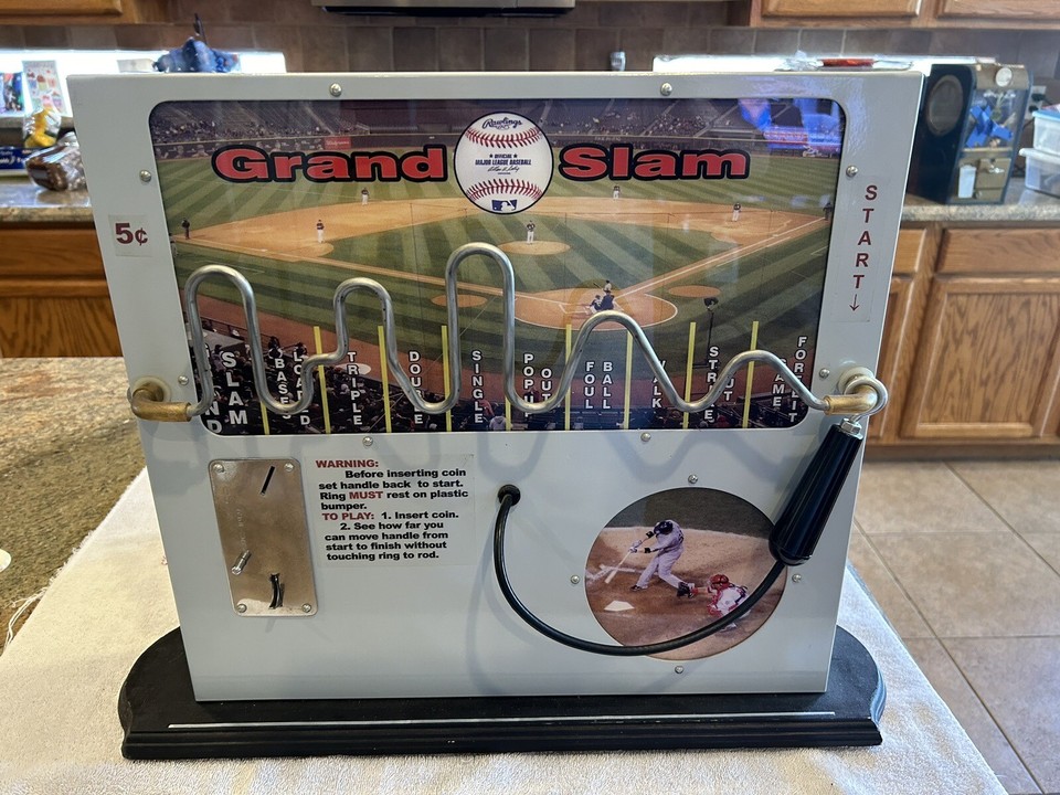 Restored Vintage 5 Cent Coin-Op Baseball BOOZ BAROMETER Man Cave Arcade ...