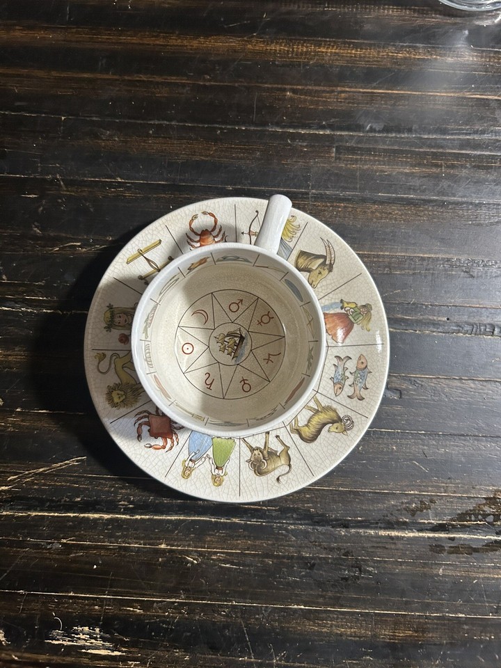 Vintage The Taltos Fortune Telling Teacup Saucer England Ironstone Jon ...