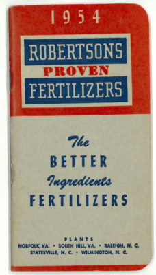 Robertsons Proven Fertilizers Pocket Notepad - Vintage 1954 | eBay