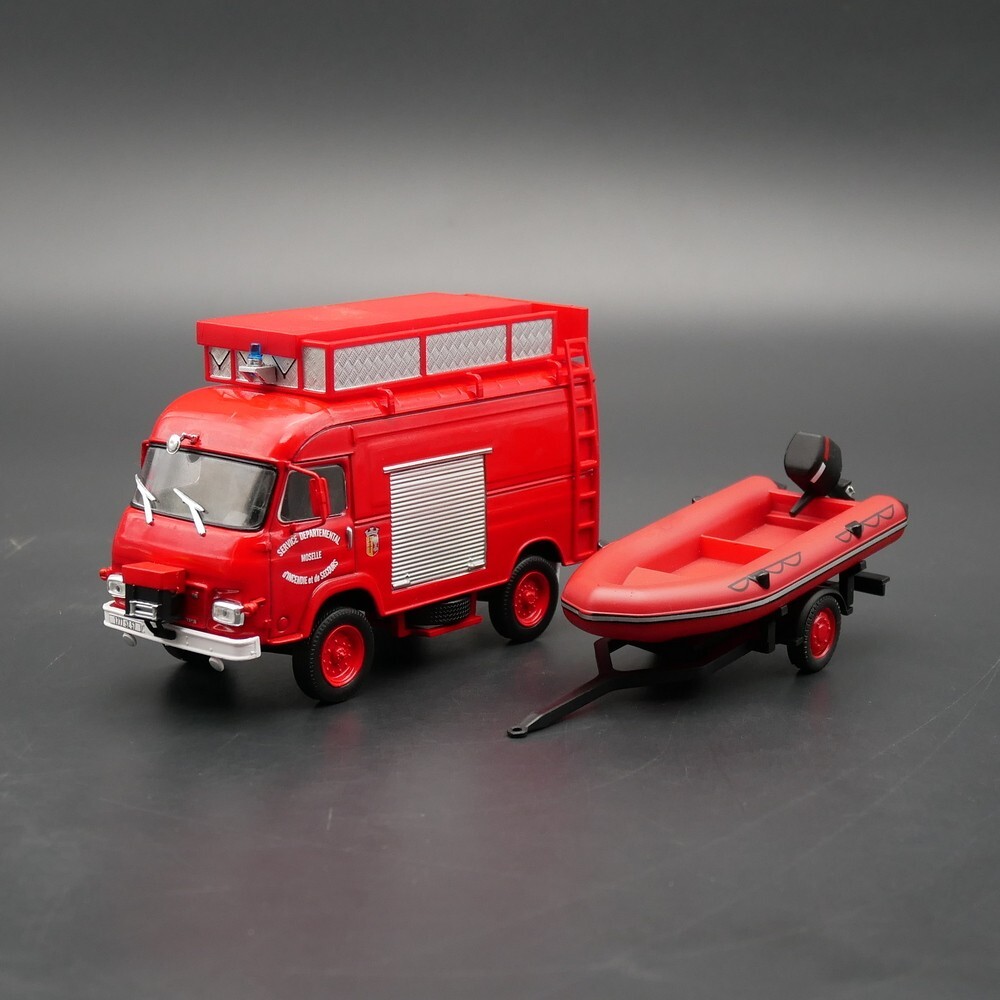 Ixo 1:43 Truck Fire Engine Saviem TP3 & Rescue speedboat Diecast Car ...