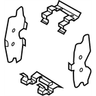 NISSAN INFINITI D1080-3JA0A HARDWARE KIT-FRONT DISC BRAKE PAD NEW OEM ...