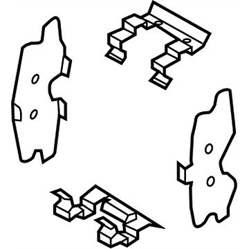 NISSAN INFINITI D1080-3JA0A HARDWARE KIT-FRONT DISC BRAKE PAD NEW OEM ...