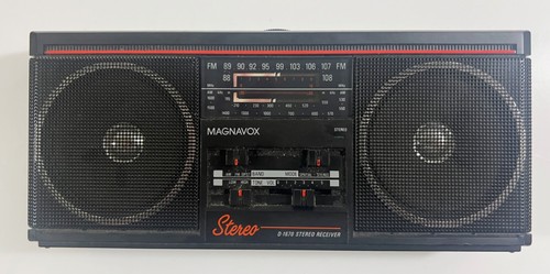 Vintage Magnavox Spatial Stereo D-1670 Battery Powered Mini Boom Box ...