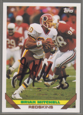 Autographed 1993 Topps Brian Mitchell - Redskins | eBay