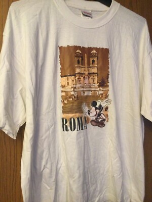 Mickey Mouse - “Roma” - White Disney Shirt. XL. Brand Is “Disney Store ...