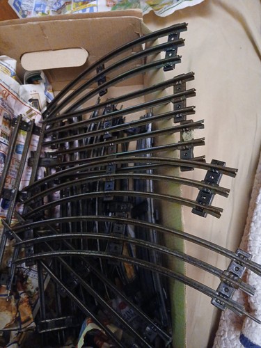 Vintage Marx Train Track Metal, O-3-Rail 16 Pcs, 7 Straight, 9 Curved ...