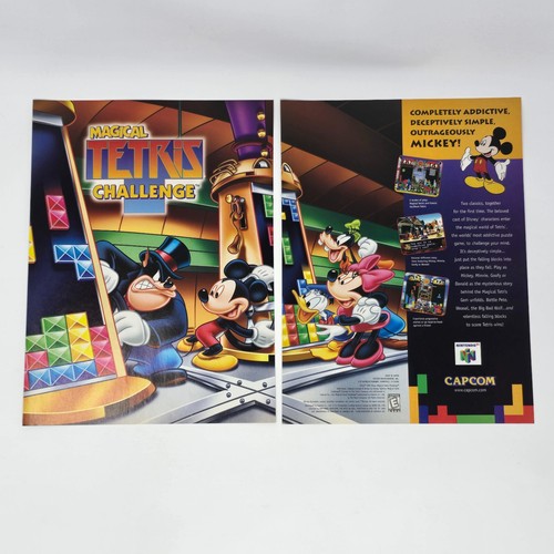 Magical Tetris Challenge Nintendo 64 N64 Addictive Print Ad/Poster ...