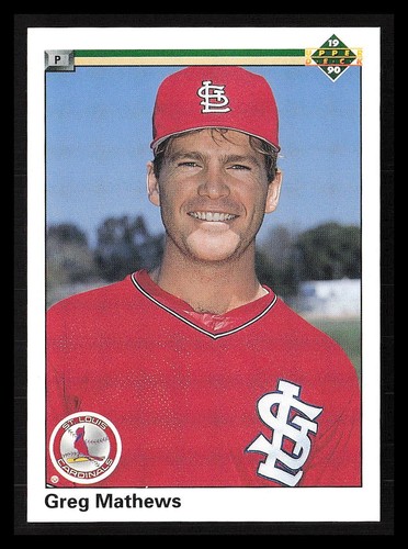 Greg Mathews 1990 Upper Deck #678 St. Louis Cardinals | eBay