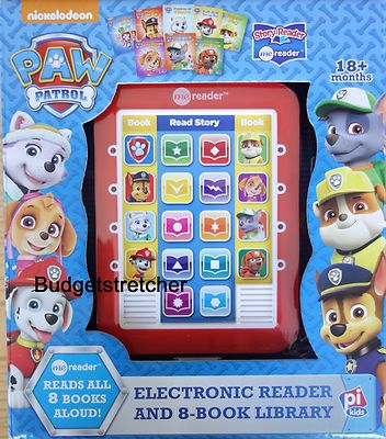 NEW Nickelodeon Paw Patrol Electronic Me Story Reader + 8 Books - 18m ...