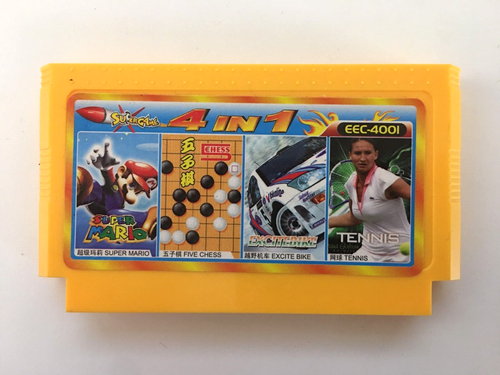 Nintendo Famicom Super Mario, Five Chess, Excite Bike, Tennis - Game ...