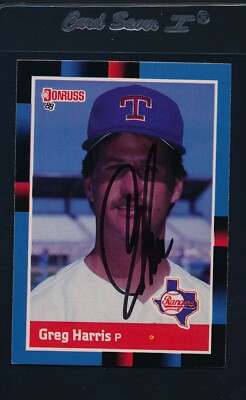 1988 Donruss #427 Greg Harris Rangers Signed Auto *24458 | eBay