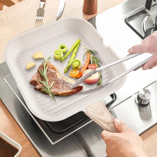 Marble Stone Nonstick Cookware Set - Granite Frying Pans for Grill Pan ...