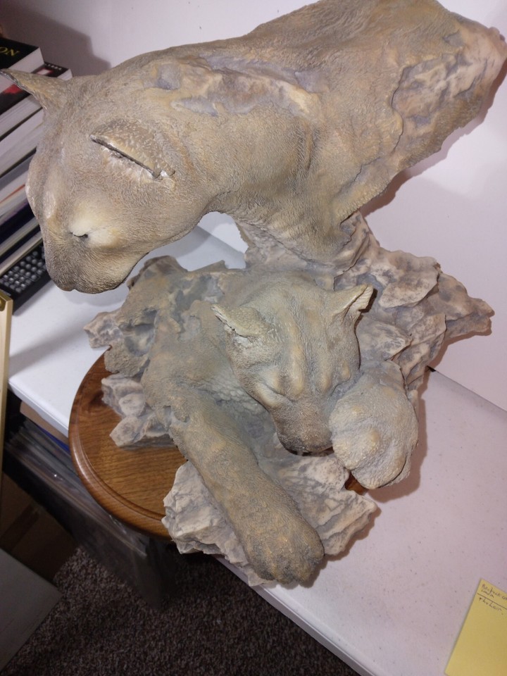 MILL CREEK STUDIOS"THE LAIR" MOUNTAIN LION SCULPTURE RANDY READING ...