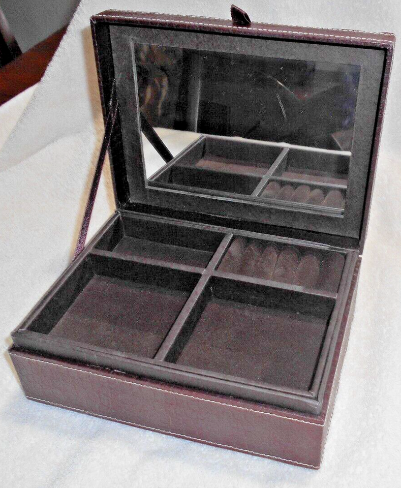 Leather Trinket Box With Removable Tray | eBay