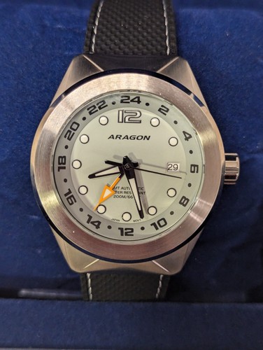 ARAGON HIRO Automatic A444 GMT NH34 Gray 24 Jewels 43mm | eBay