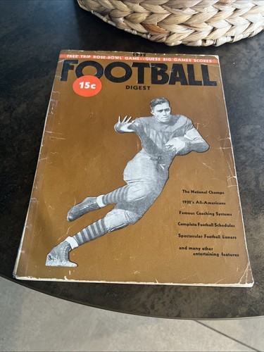 RARE Vintage 1932 Football Digest Magazine 15 Cents (read description ...