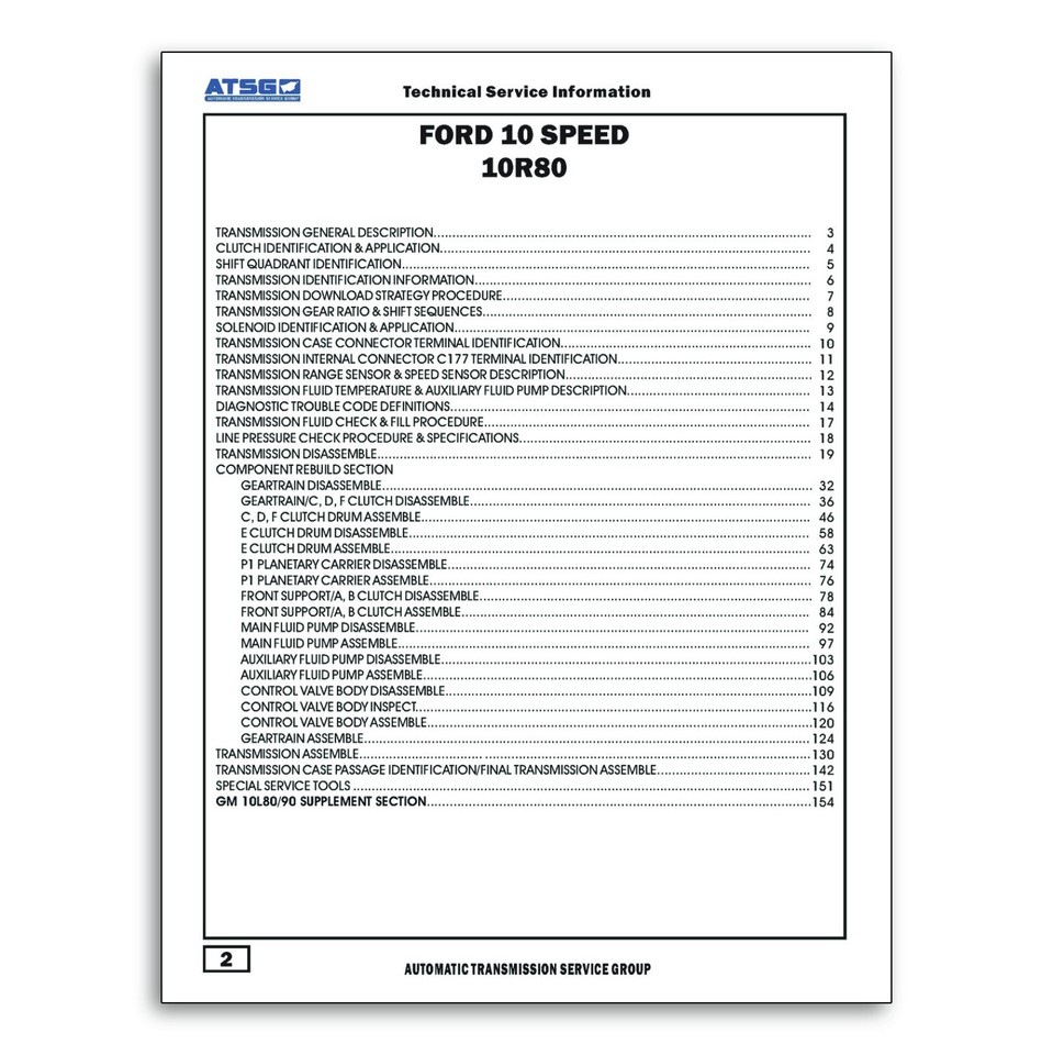 10R80 10L80 10L90 Transmission Rebuild Book - ASTG Technical Service ...