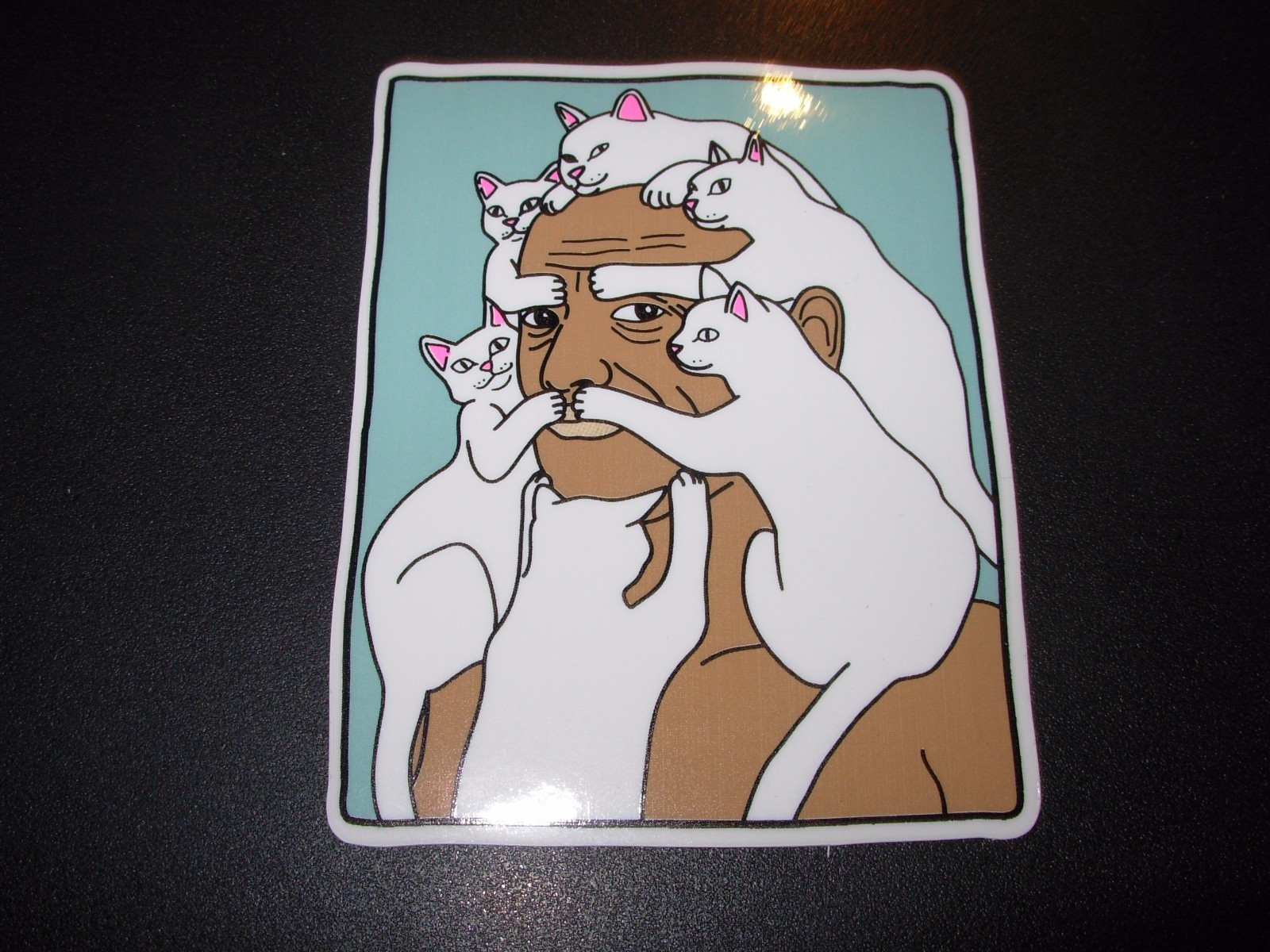 RIPNDIP Skate Sticker NERM BEARD Lord Nermal 3X4" skateboards helmets ...