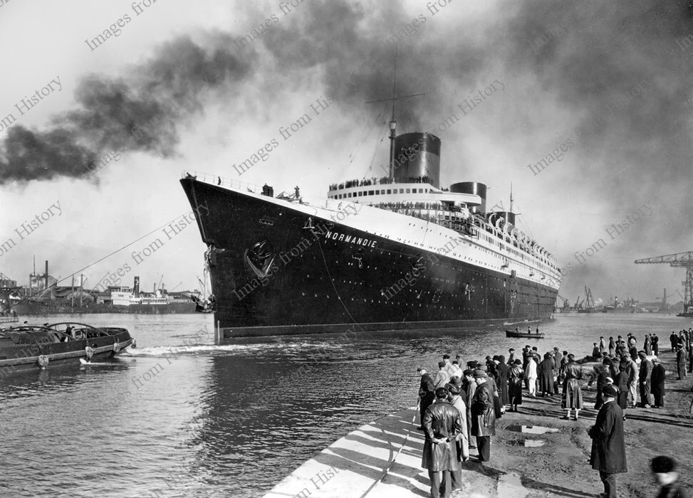 8x10 Print The SS Normandie French Ocean Liner Saint-Nazaire France # ...