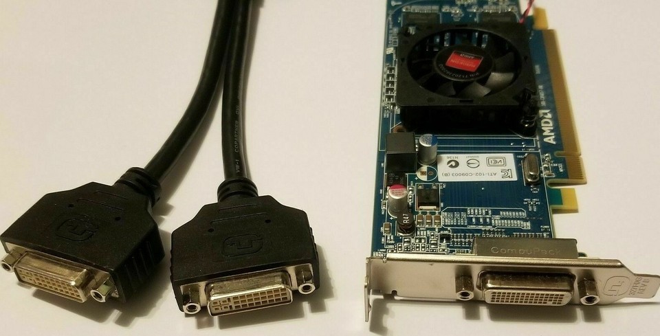 DELL Windows 10 DUAL MONITOR DVI Video Graphics Card AMD HD Radeon 5450 ...