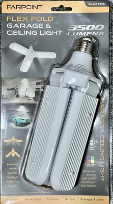 Farpoint - Flex Fold Garage & Ceiling Light - 3500 Lumens - 3 ...