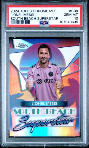 2024 TOPPS CHROME MLS SOUTH BEACH SUPERSTARS #SB9 LIONEL MESSI INTER ...