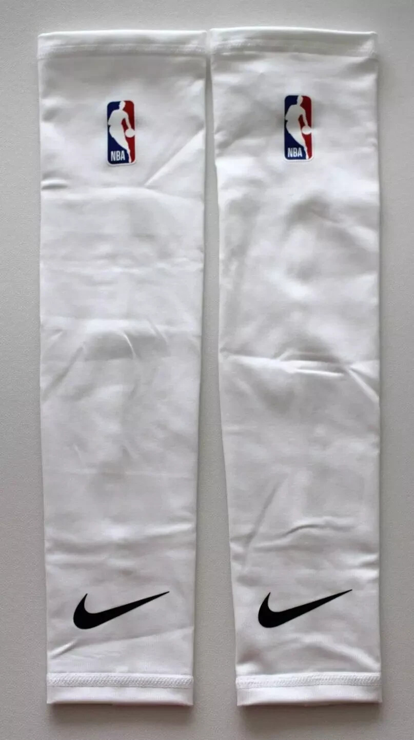 Nike NBA Elite Arm Sleeves Men's Medium White/Black | eBay