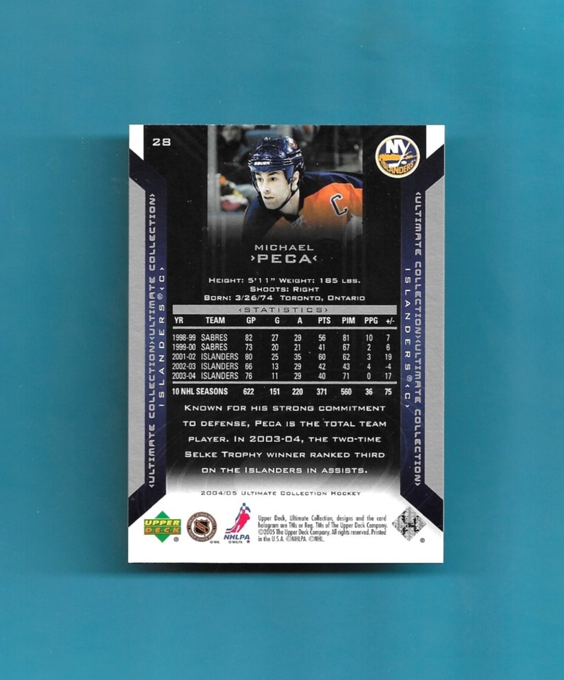 2004-05 Ultimate Collection LIMITED # 28 MICHAEL PECA NEW YORK ...