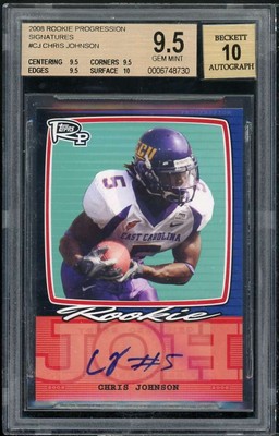 Chris Johnson Rookie 2008 Topps Rookie Progression Signatures #PSS-CJ ...