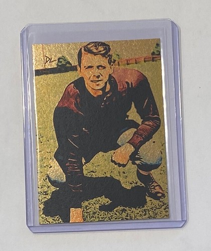 Ronald Reagan Gold Plated Limited Artist Signed “The Gipper” Football ...