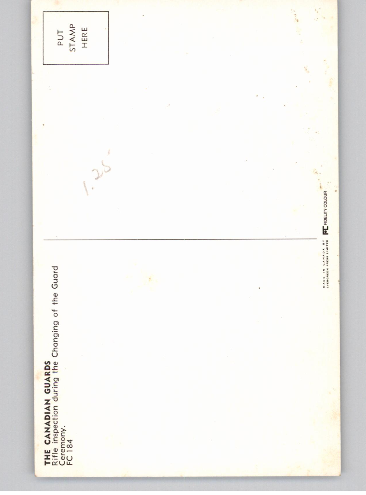 The Canadian Guards Changing of the Guard Ceremony Postcard 1960s | eBay