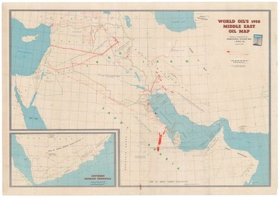 Pre-1900 - Map Of Saudi Arabia Emirates Oman
