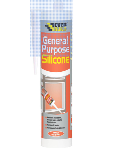 Everbuild General Purpose Silicone Sealant – Waterproof – Suitable for ...