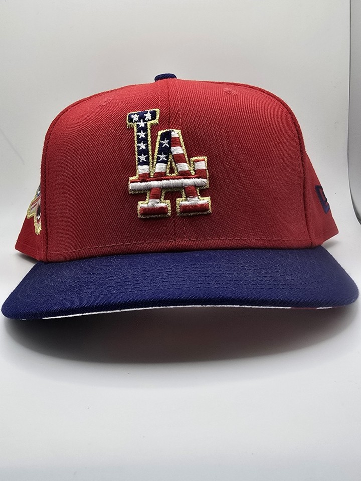 Los Angeles Dodgers New Era 59FIFTY MLB Americana Collection Fitted Hat ...