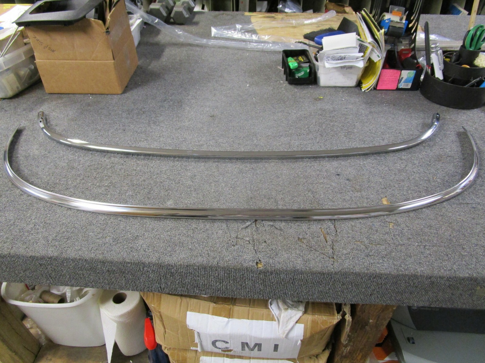 1953-1955 Corvette Windshield Frame Upper Channel and Lower Molding ...