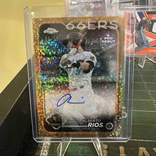 2024 Topps Pro Debut ALBERTO RIOS Chrome GOLD MINI-DIAMONDS REF AUTO ...