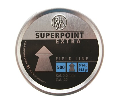 RWS Superpoint Extra .22 5.5mm Pellets Airgun Air Rifle Hunting ...